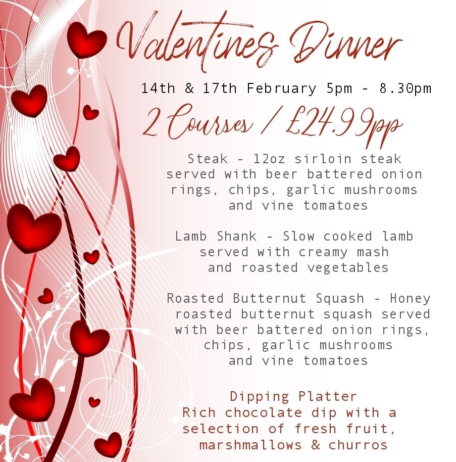 Valentines Dinner The Live And Let Live Real Ale Pub